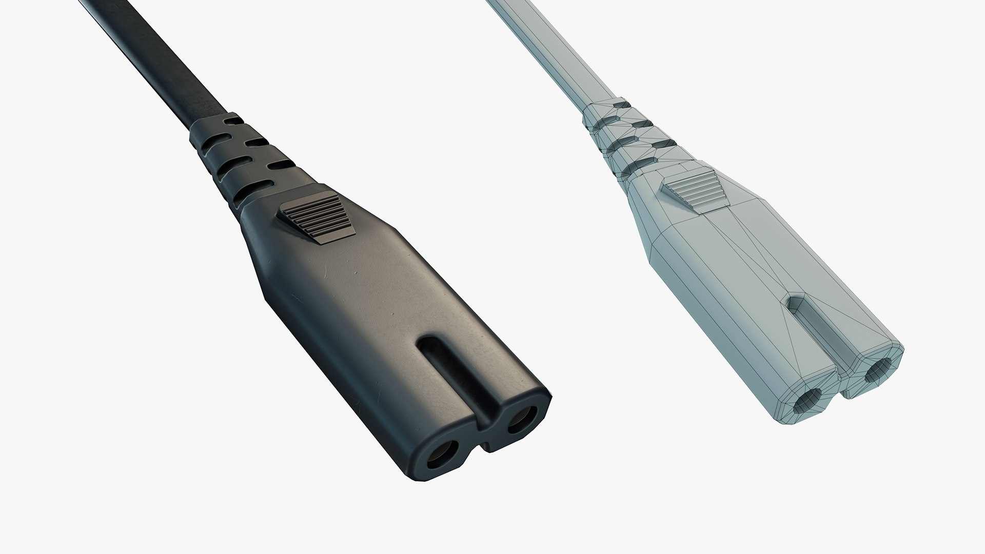 3D Model Power Cord IEC C7 - TurboSquid 2276554