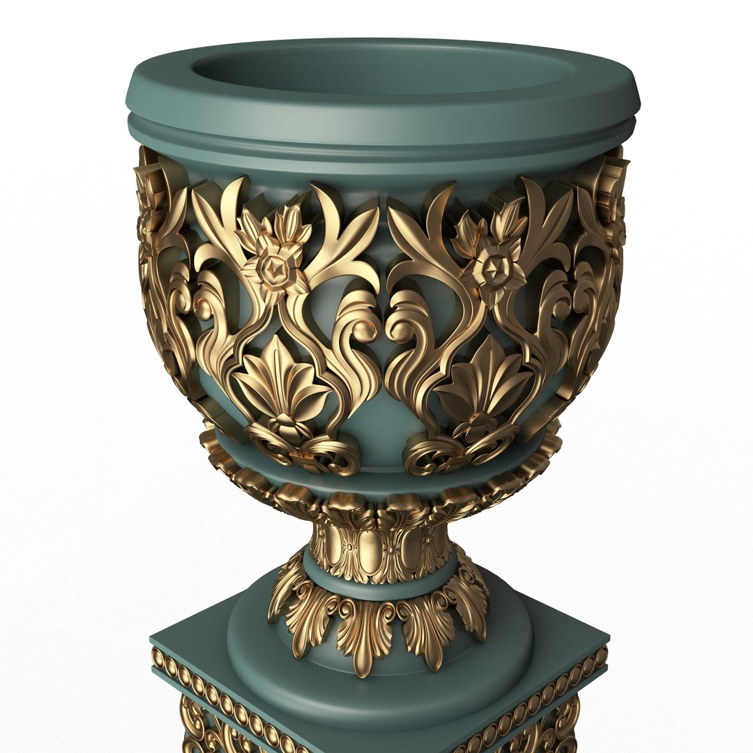 Flower Pot 017 Green 3D Model - TurboSquid 2199006