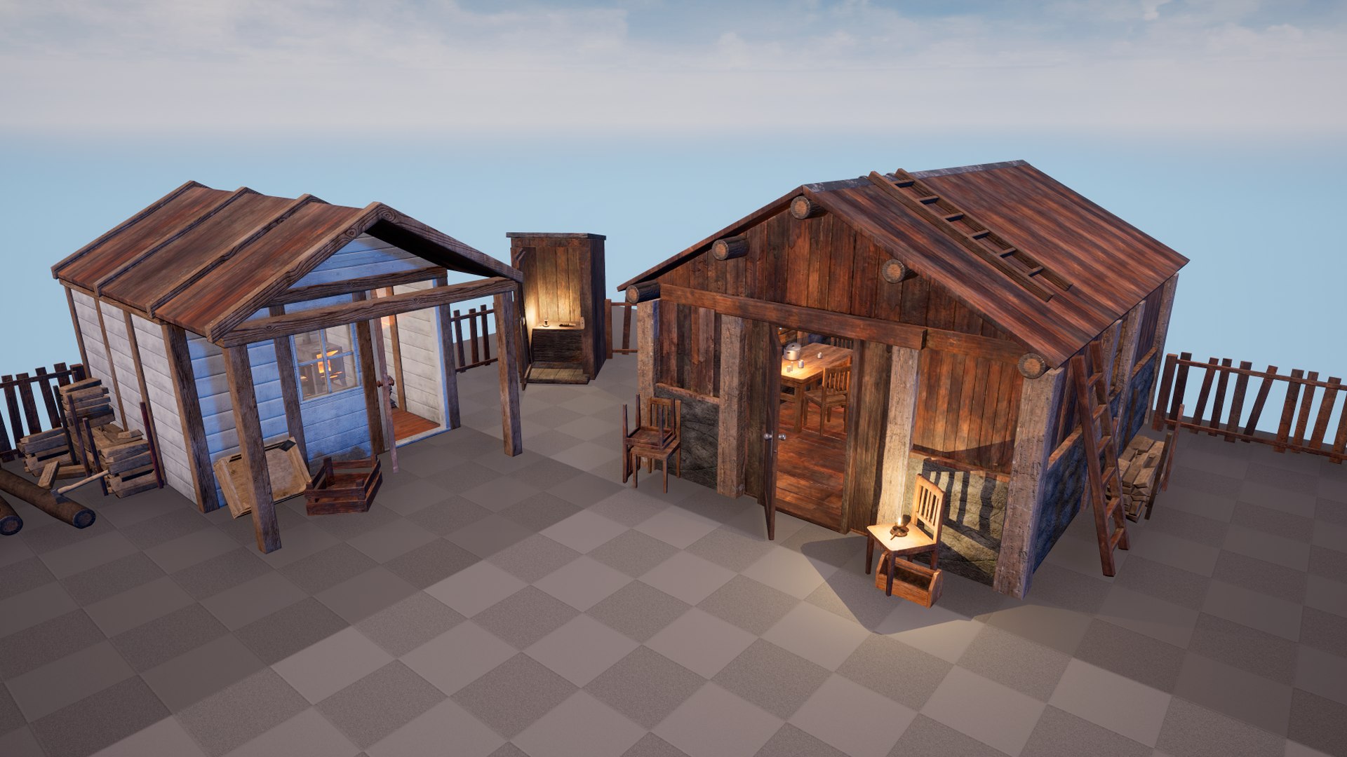 Modular Huts Asset 3D Model - TurboSquid 1752044