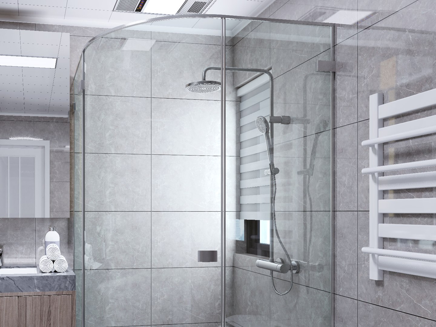 Modern bathroom sink basin toilet shower circular model 3D - TurboSquid ...