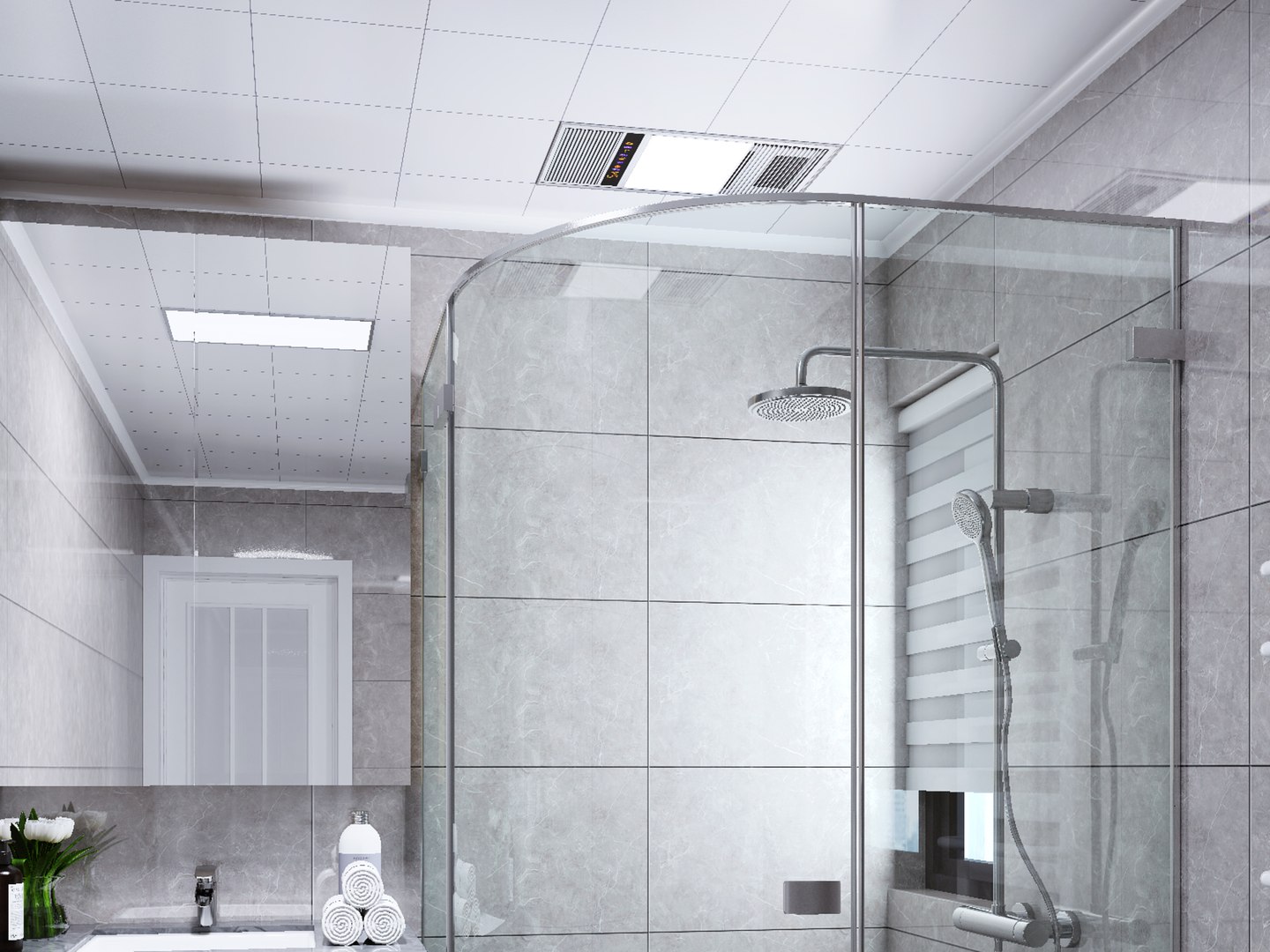 Modern bathroom sink basin toilet shower circular model 3D - TurboSquid ...