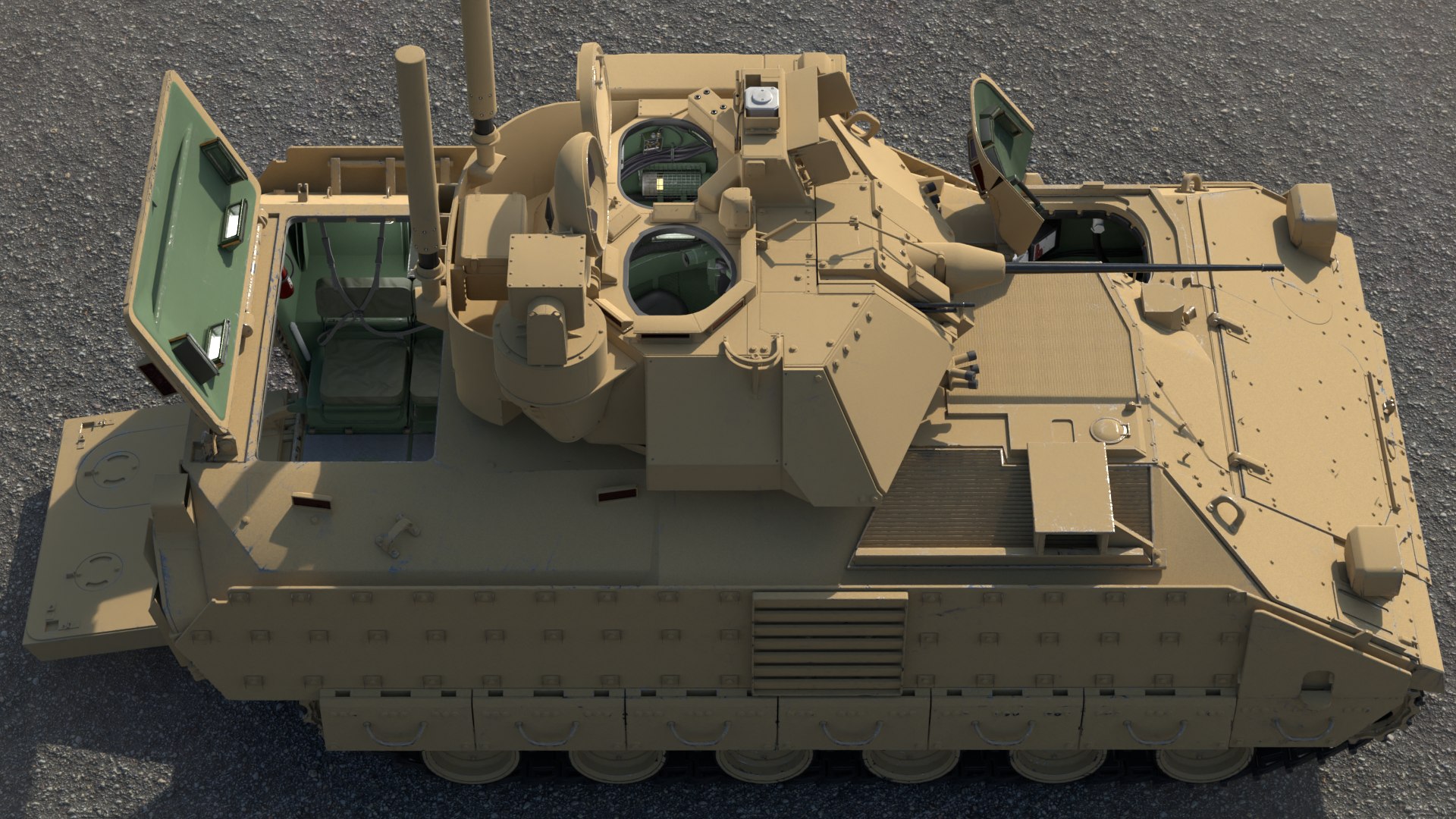 M2 Bradley IFV With Full Interior 3D Model - TurboSquid 2089580