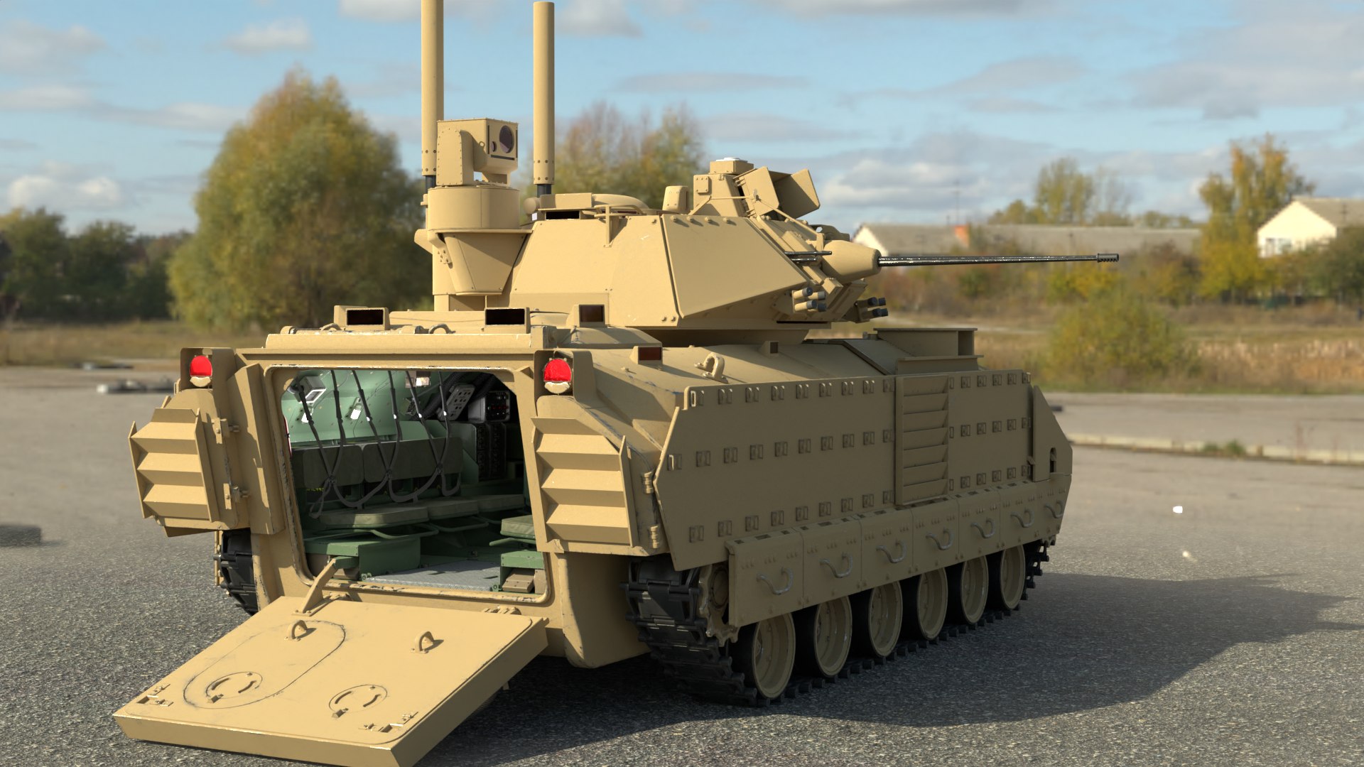 M2 Bradley IFV With Full Interior 3D Model - TurboSquid 2089580