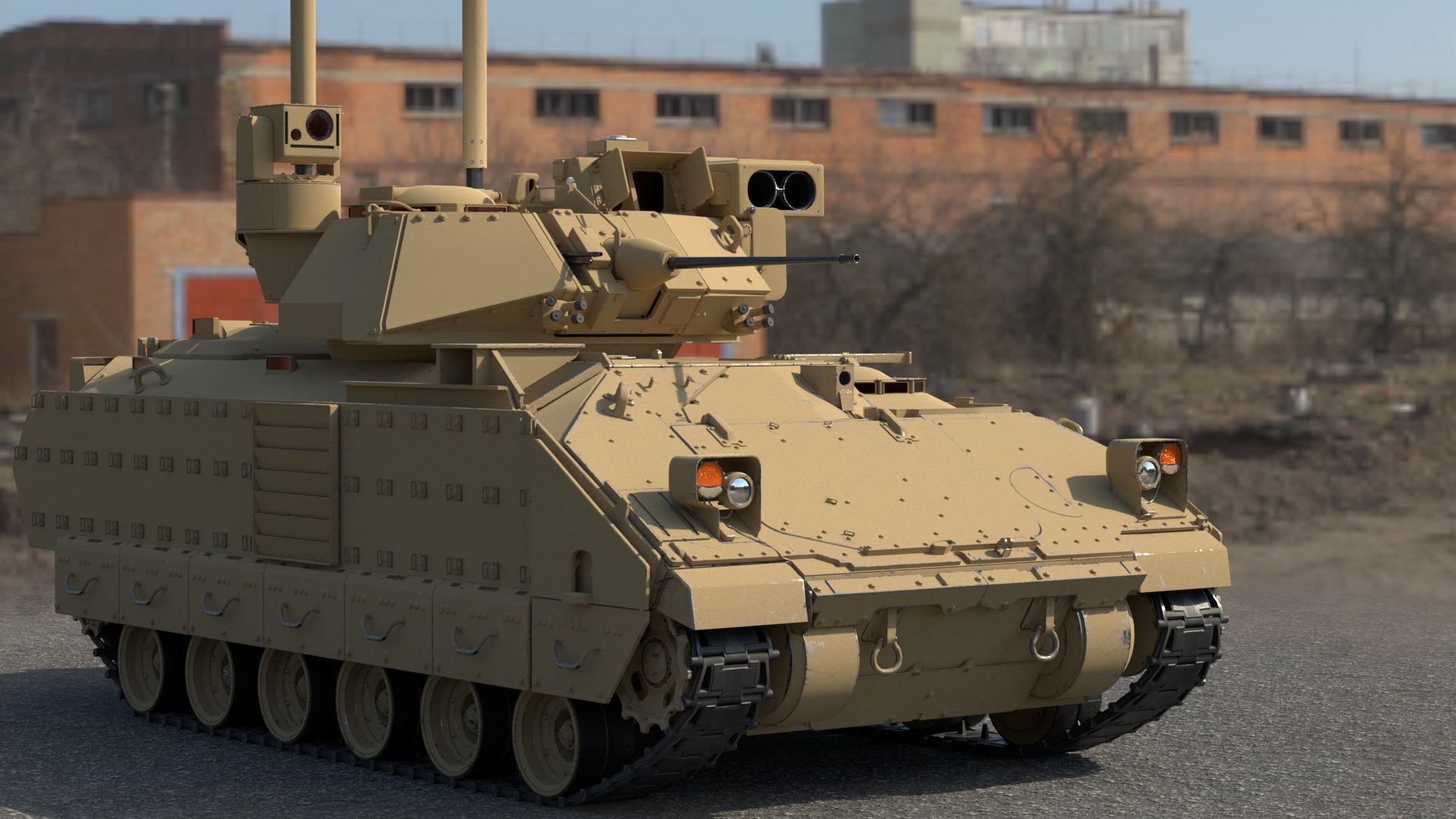 M2 Bradley IFV With Full Interior 3D Model - TurboSquid 2089580