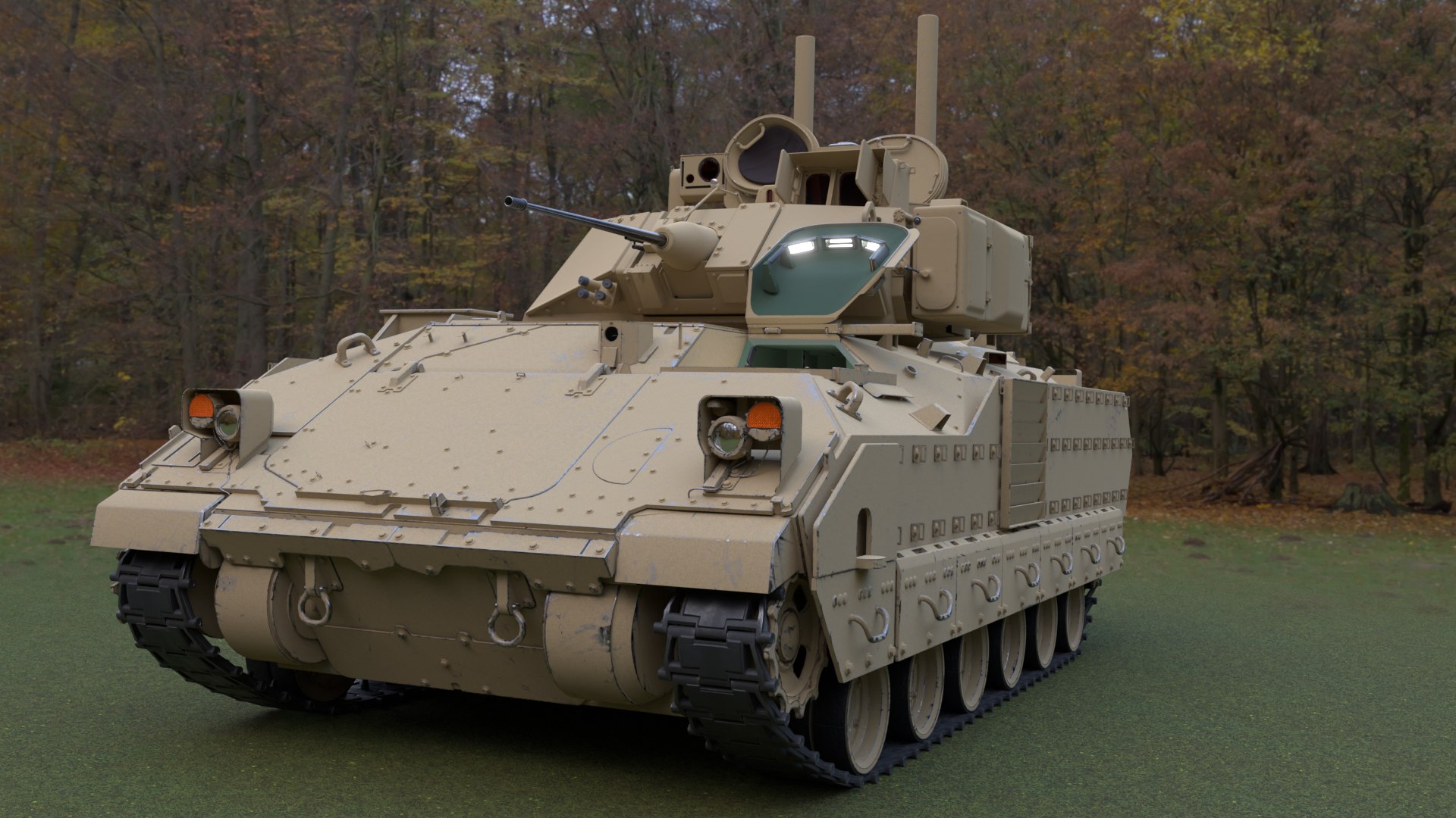 M2 Bradley IFV With Full Interior 3D Model - TurboSquid 2089580