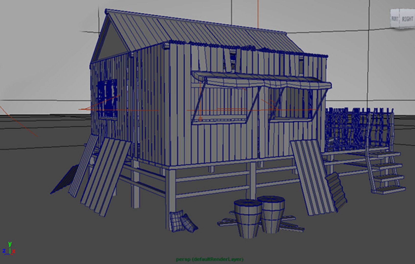 shacks 3d model