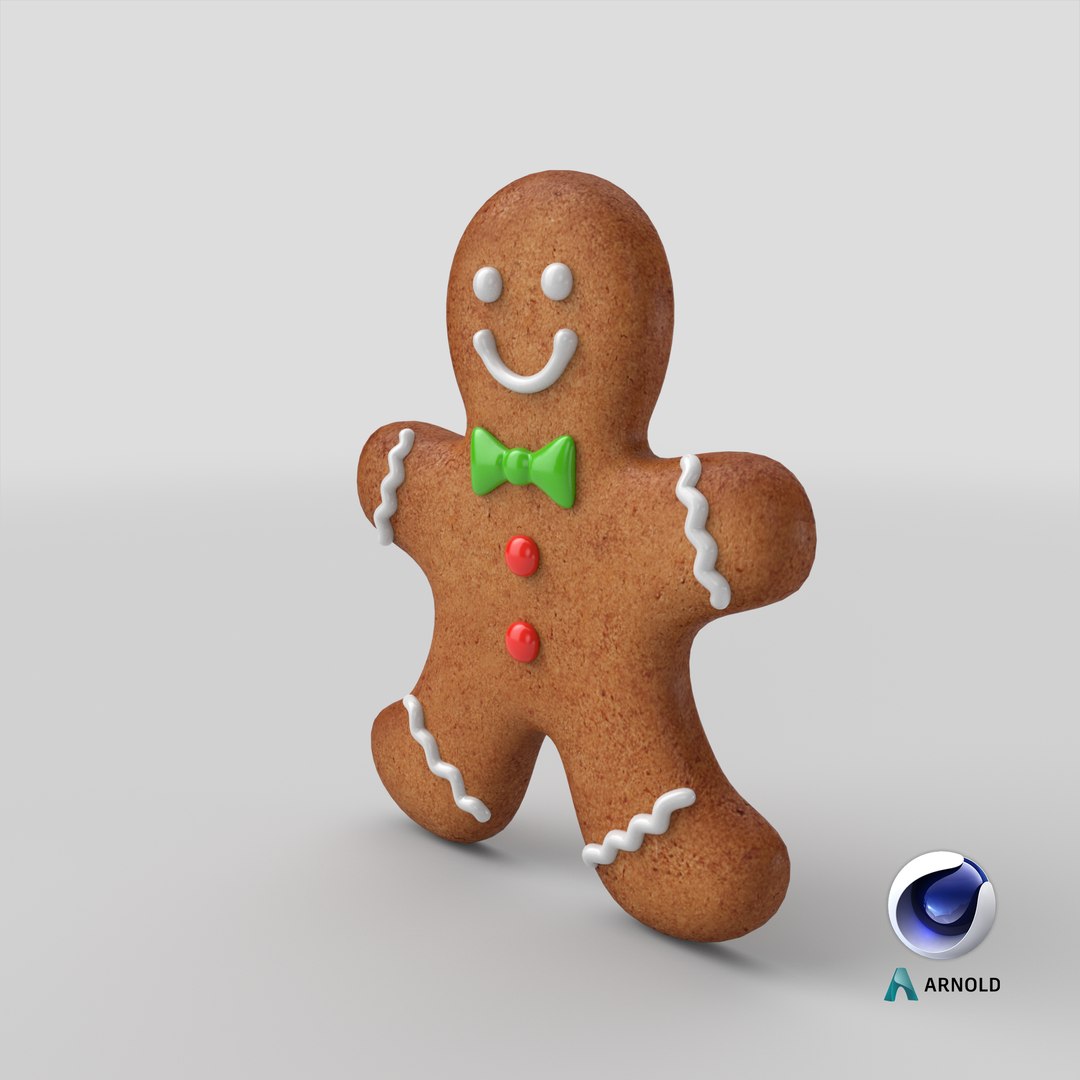 3d Gingerbread Cookie Ginger Model