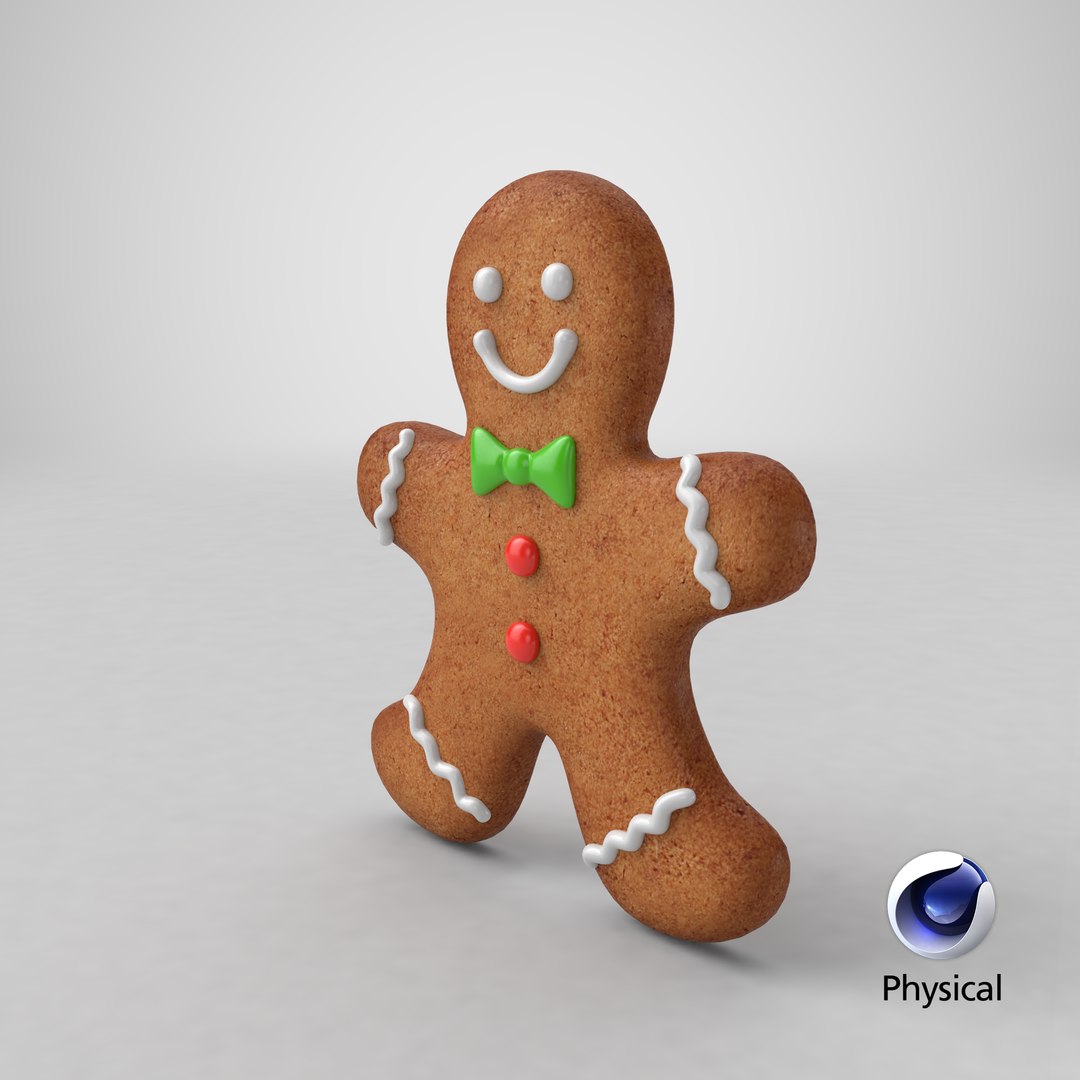 3d Gingerbread Cookie Ginger Model