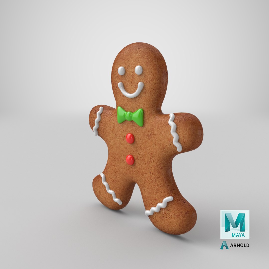 3d Gingerbread Cookie Ginger Model