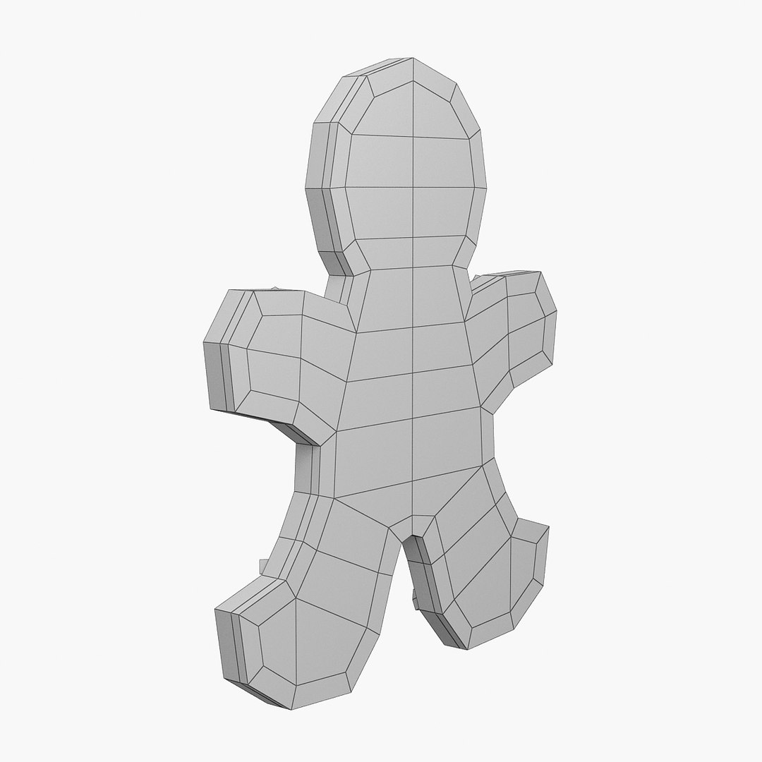 3d Gingerbread Cookie Ginger Model