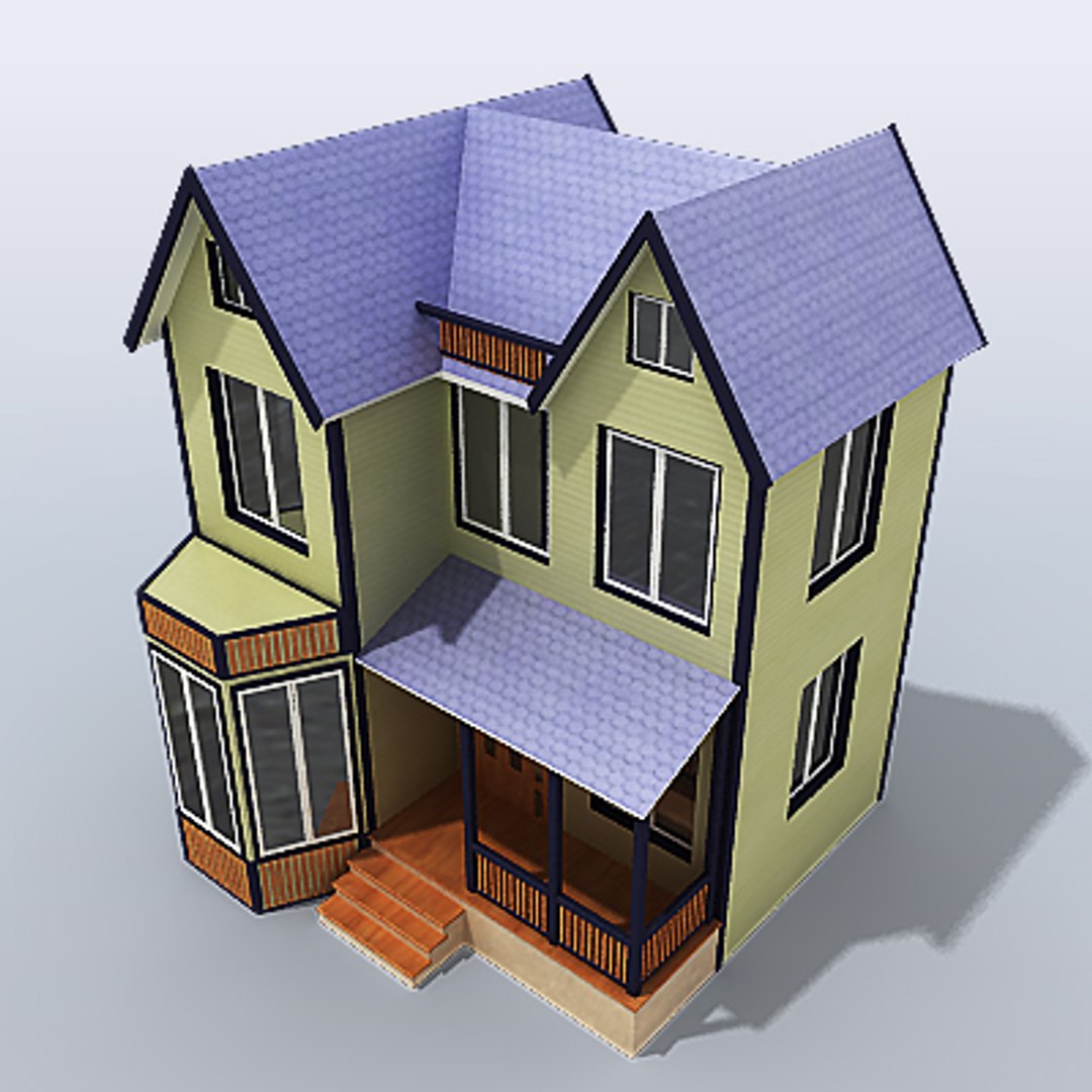 3d Model Small Town House Building