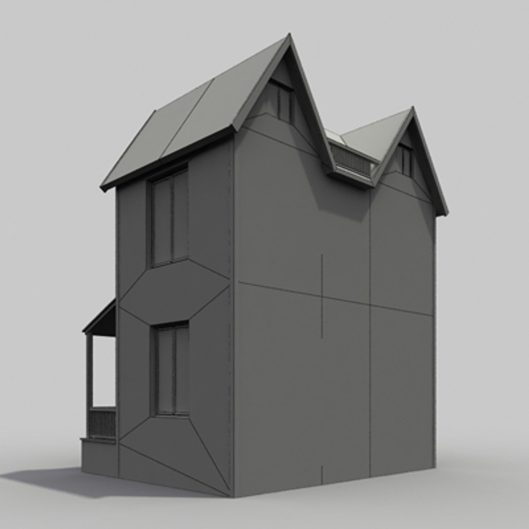 3d Model Small Town House Building