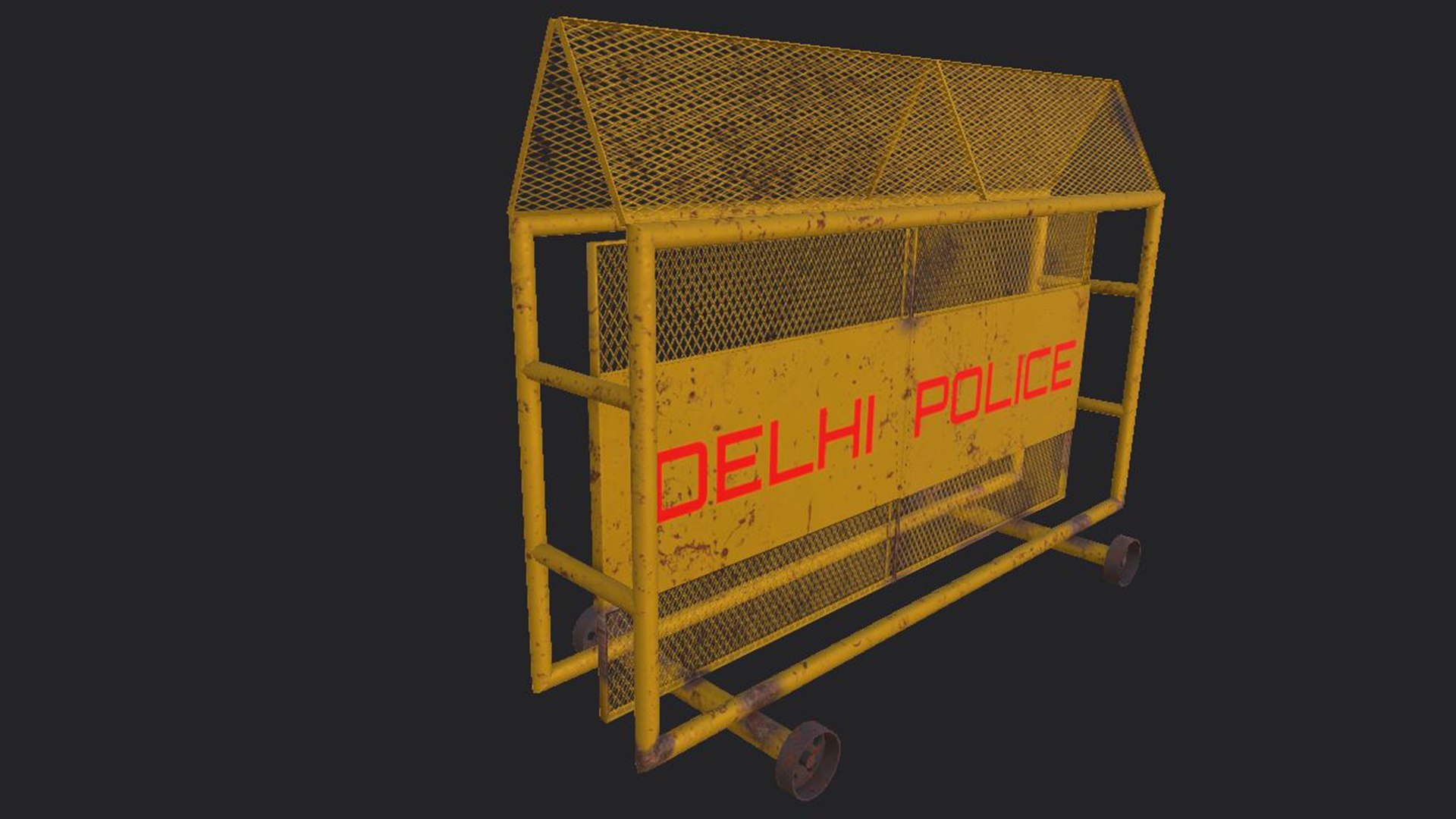 3D Police Barrier - TurboSquid 1722109