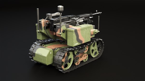 modelo 3d Robot militar con orugas camuflado - TurboSquid 2346887