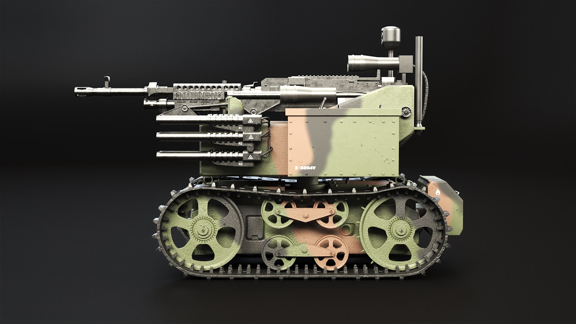 Military Tracked Robot Camo 3D Model - TurboSquid 2346887