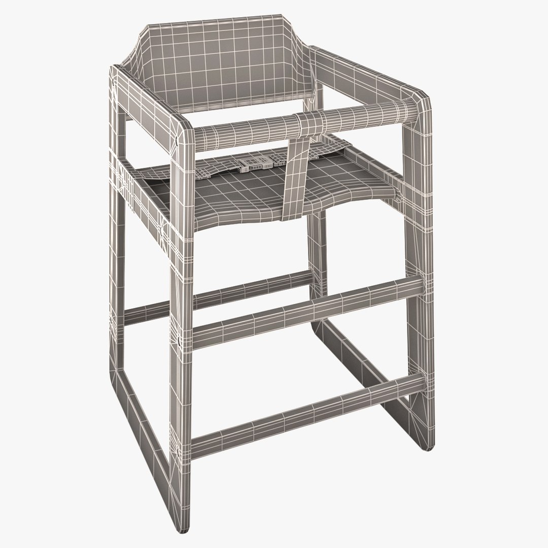 3d model finish stacking chair winco