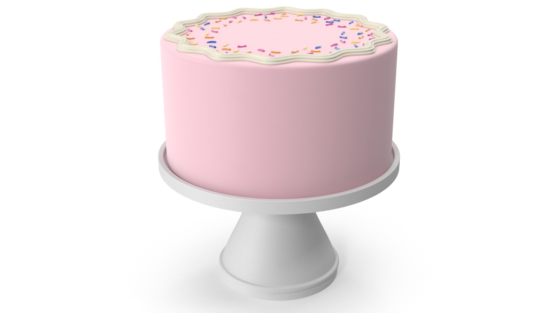 3D Pink Cake model - TurboSquid 1813412