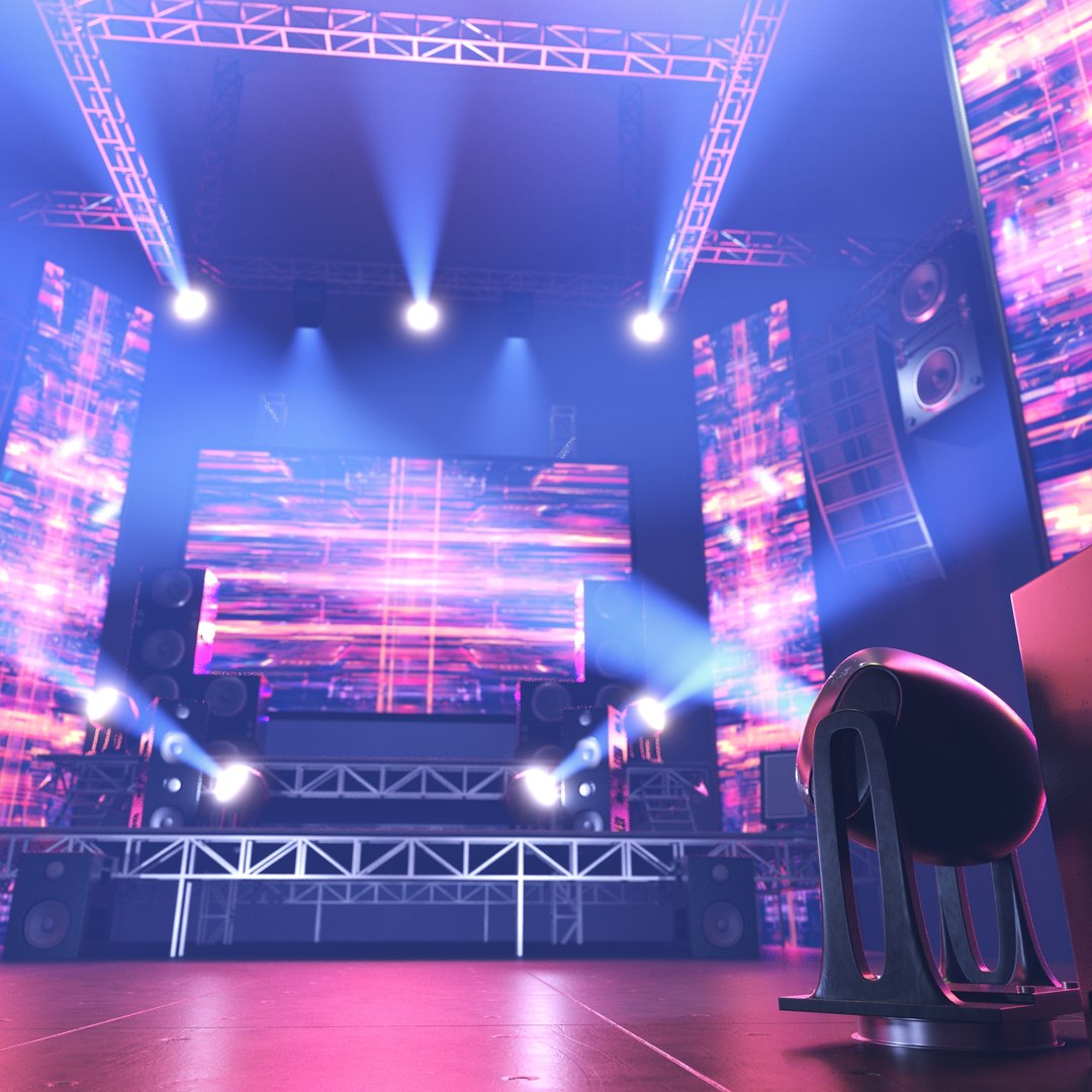 Musical Stage Animated Model - TurboSquid 2234657