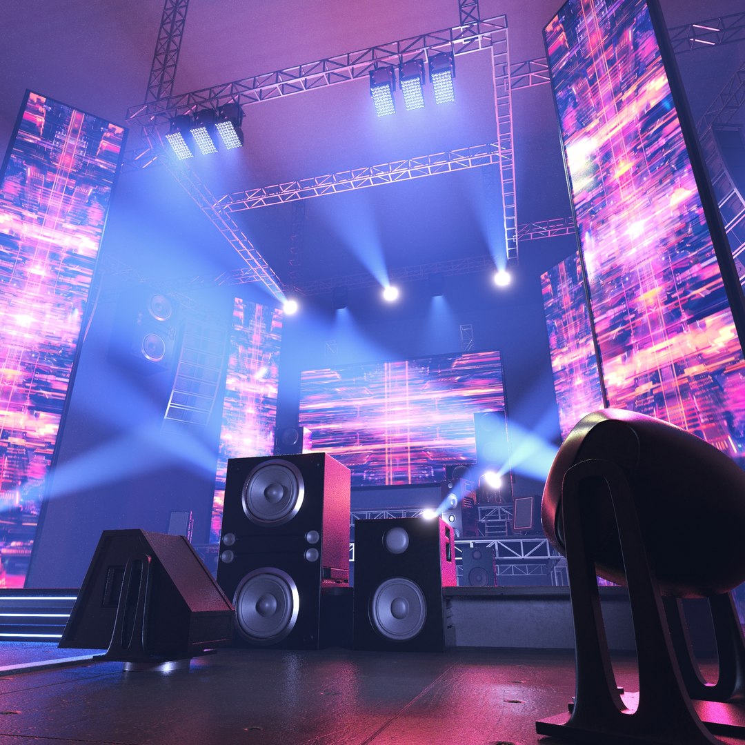 Musical Stage Animated Model - TurboSquid 2234657