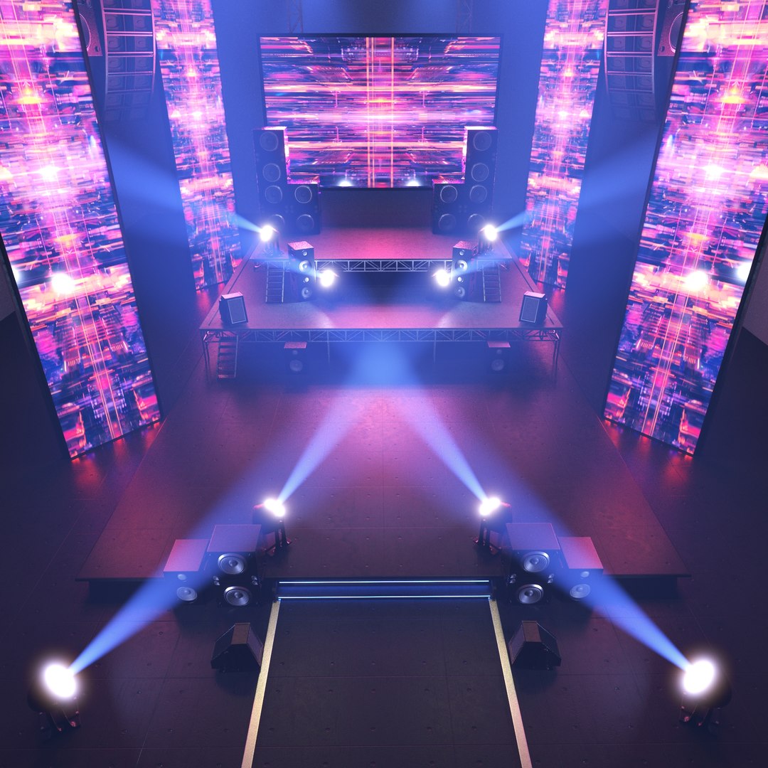 Musical Stage Animated Model - TurboSquid 2234657