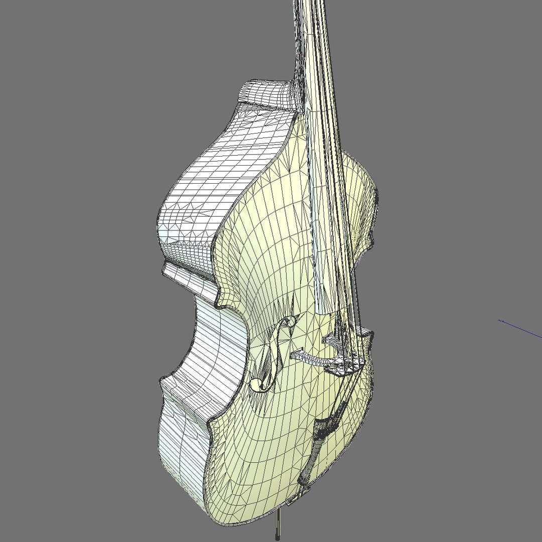 Glossy Bass Musical Instrument 3d Model