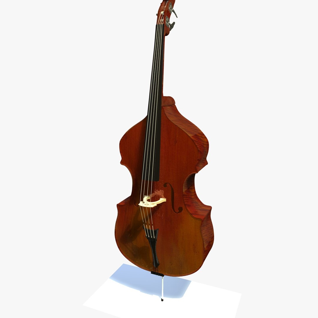 Glossy Bass Musical Instrument 3d Model