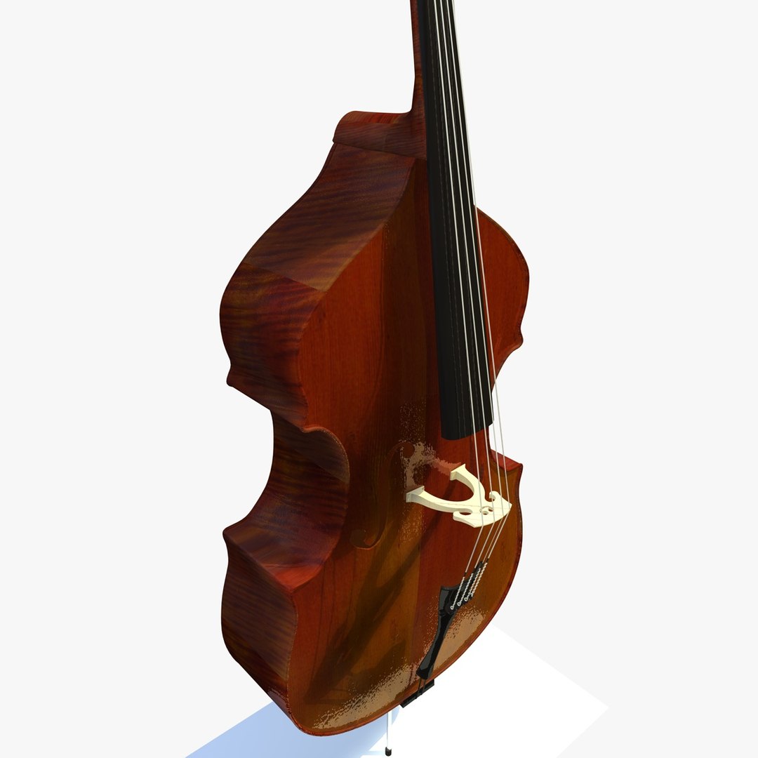 Glossy Bass Musical Instrument 3d Model