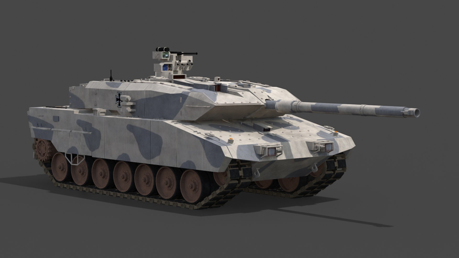 3D Leopard2A7 Plus Tank With Interior Model - TurboSquid 2066639