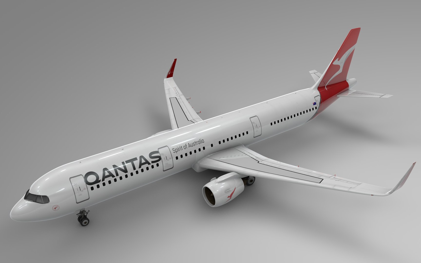 A321 Neo Qantas L1024 3D - TurboSquid 1634793