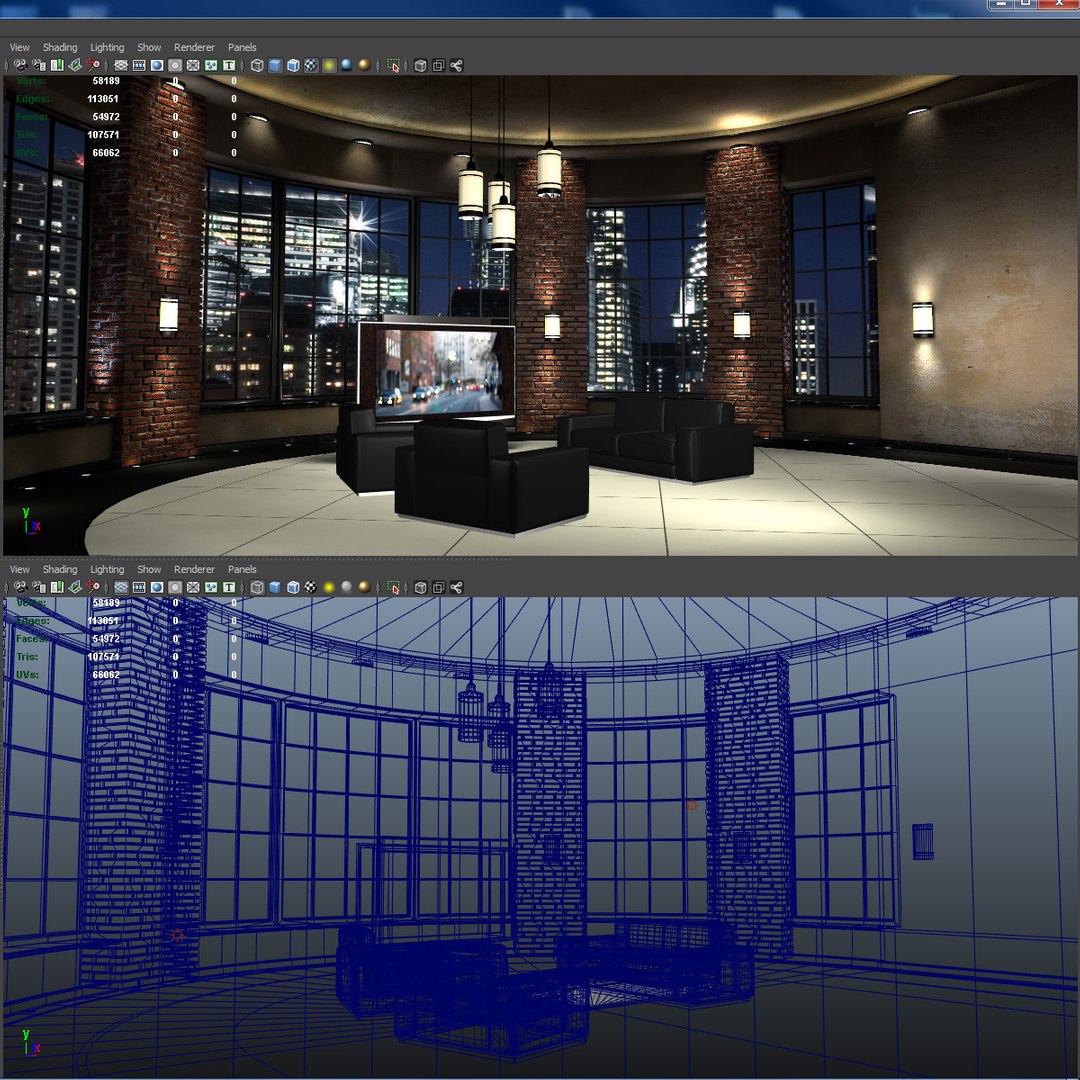 studio virtual set - 3d max