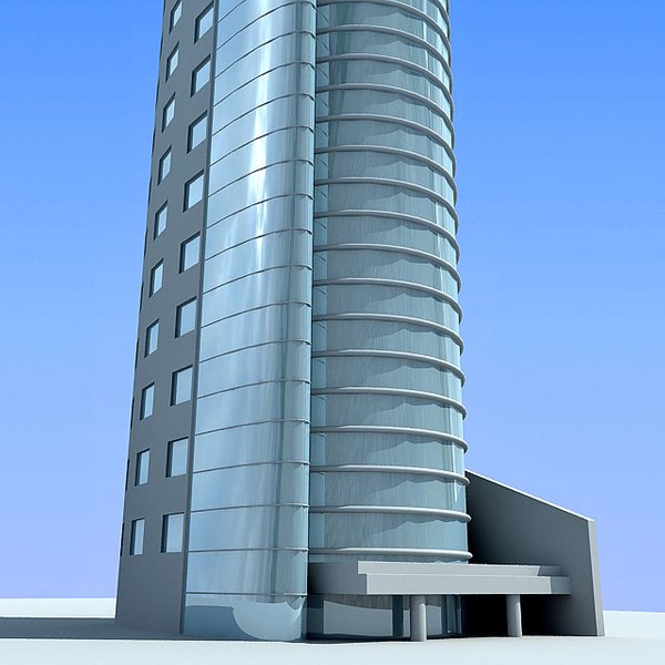 3D 3D Studio building free modern