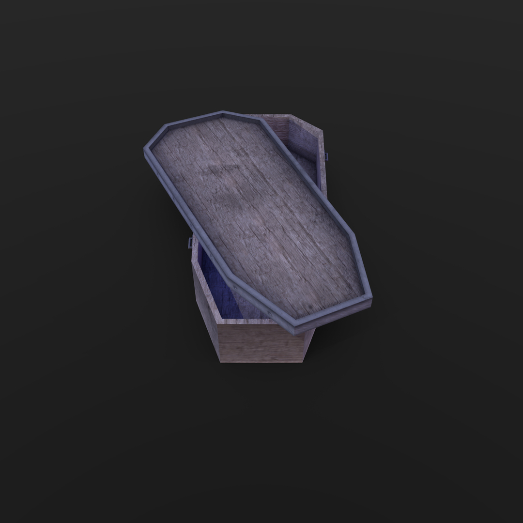 Ready Old Coffin 3d Model