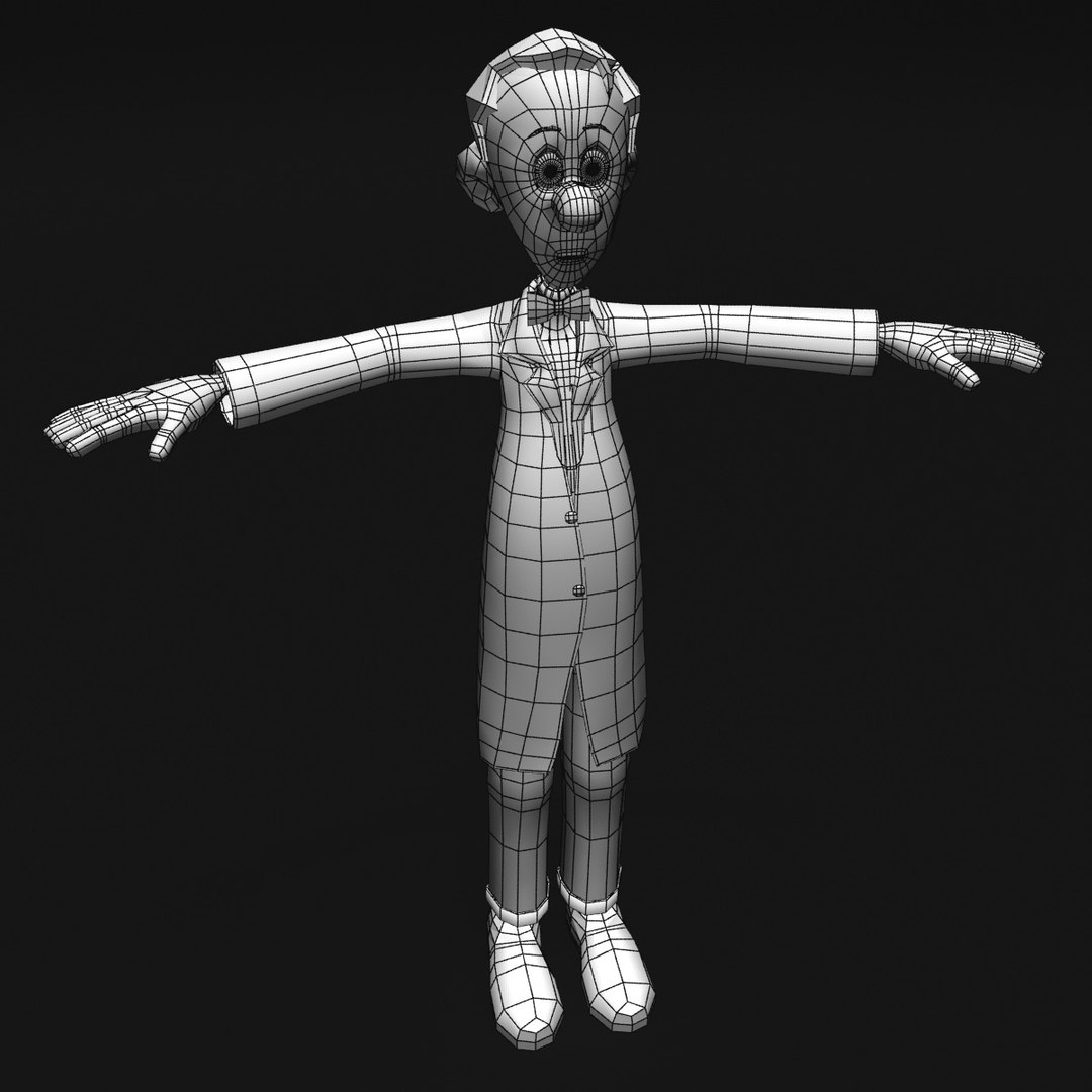 3ds max cartoon male character body