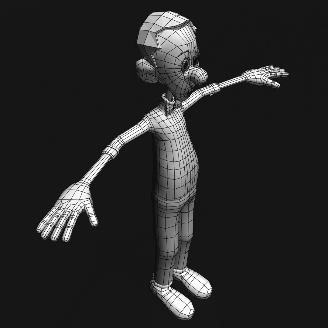 3ds max cartoon male character body