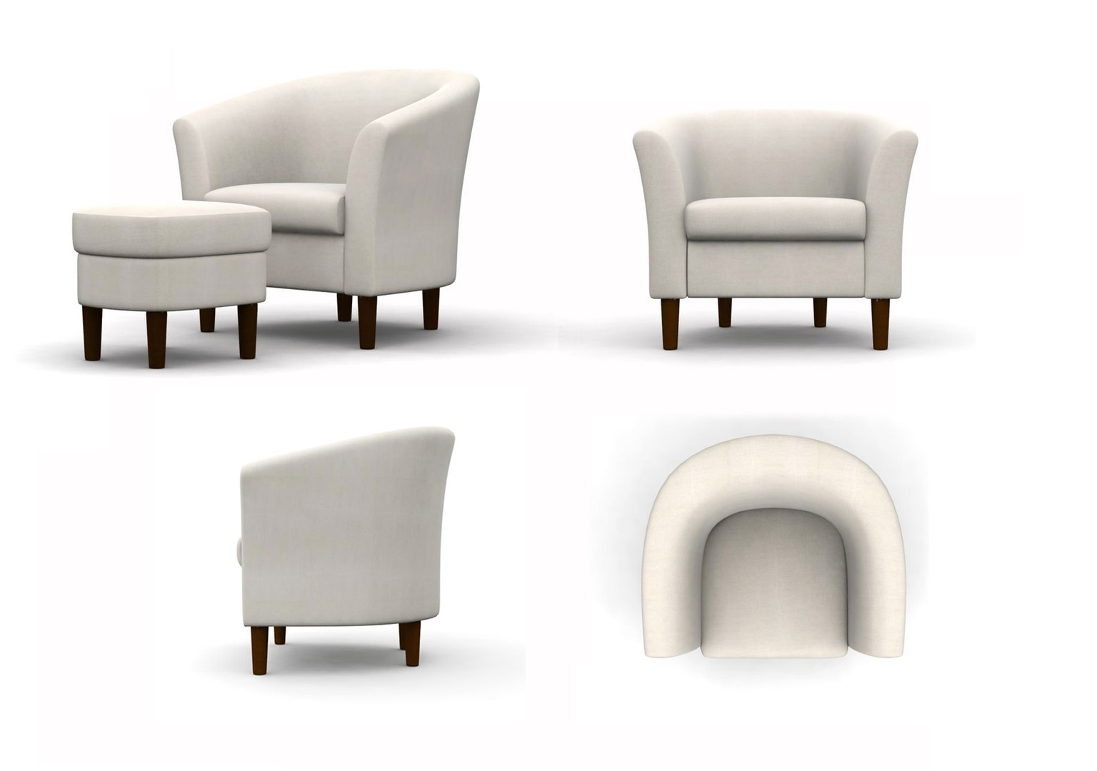 3d Tub Chair Model