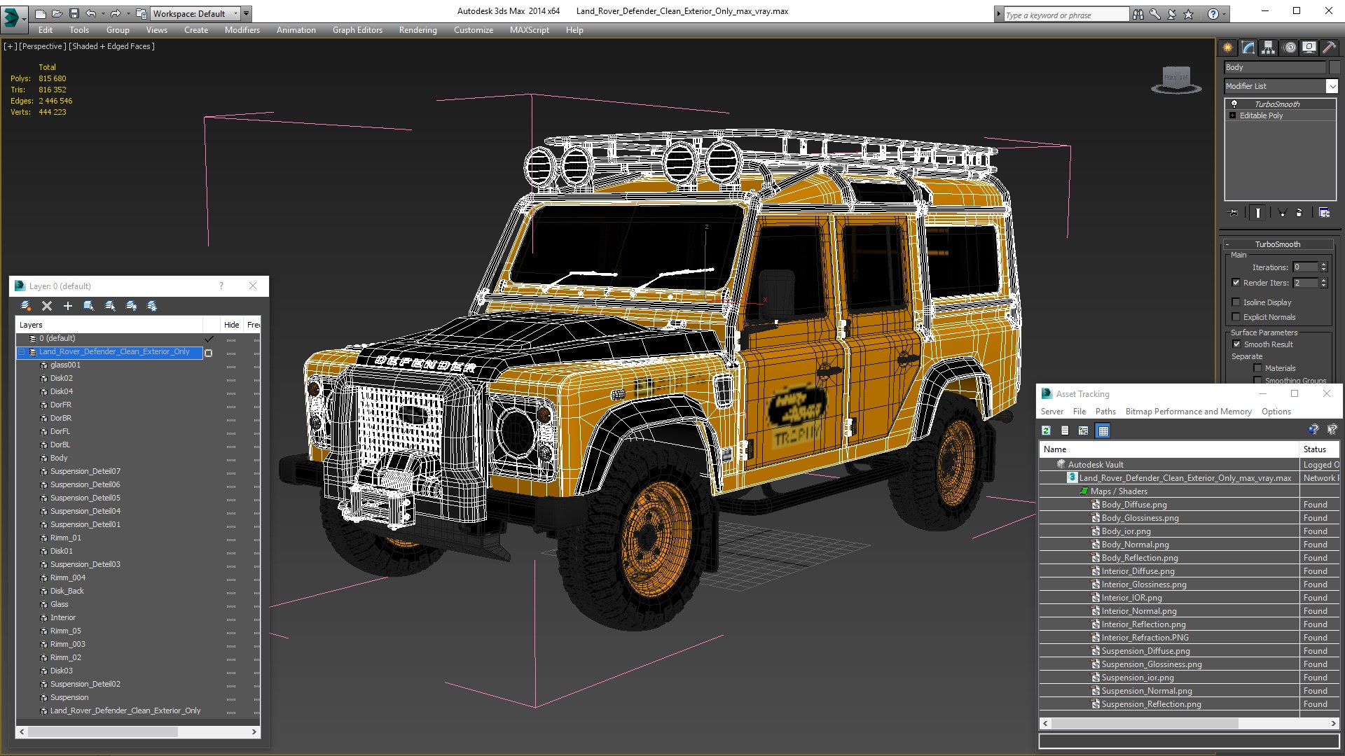 3D Land Rover Defender Clean Exterior Only - TurboSquid 1767053