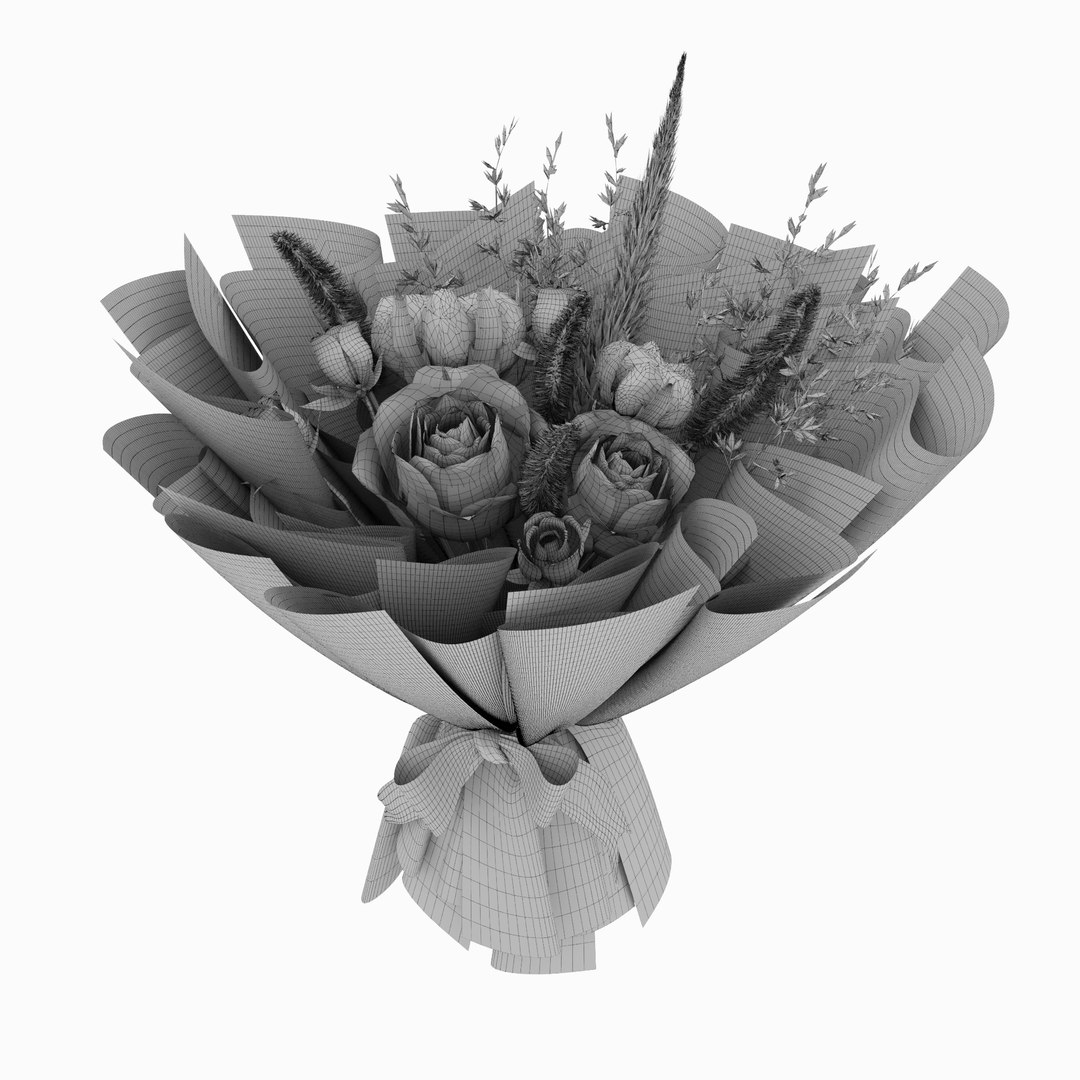 Flower bouquet 3D model - TurboSquid 1889295