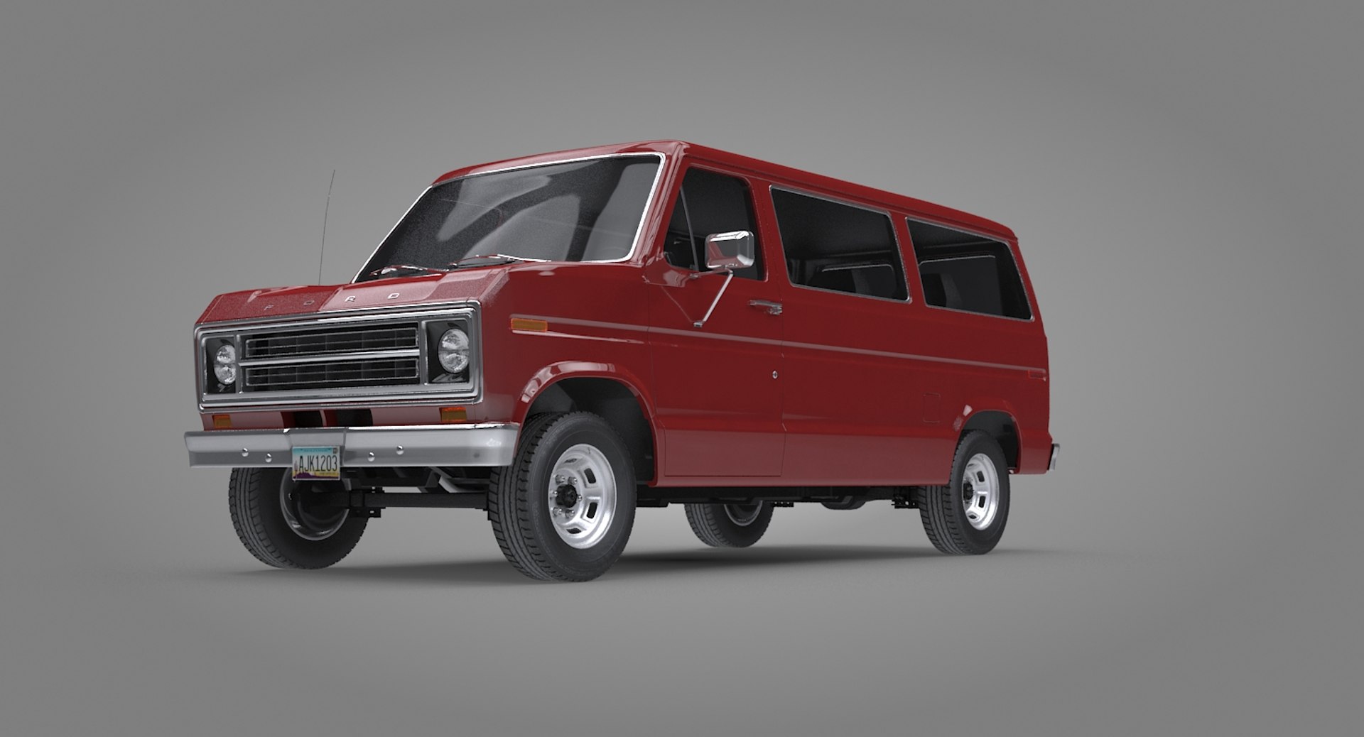 Econoline 1975 minivan 3D model - TurboSquid 1277705