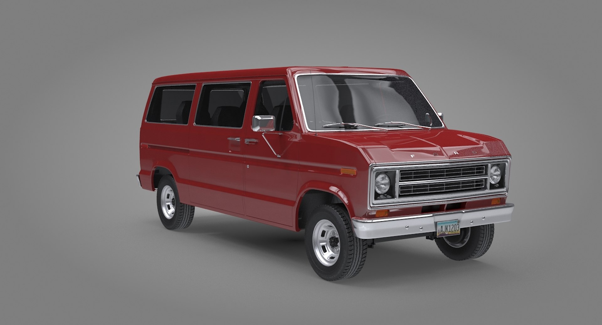 Econoline 1975 minivan 3D model - TurboSquid 1277705