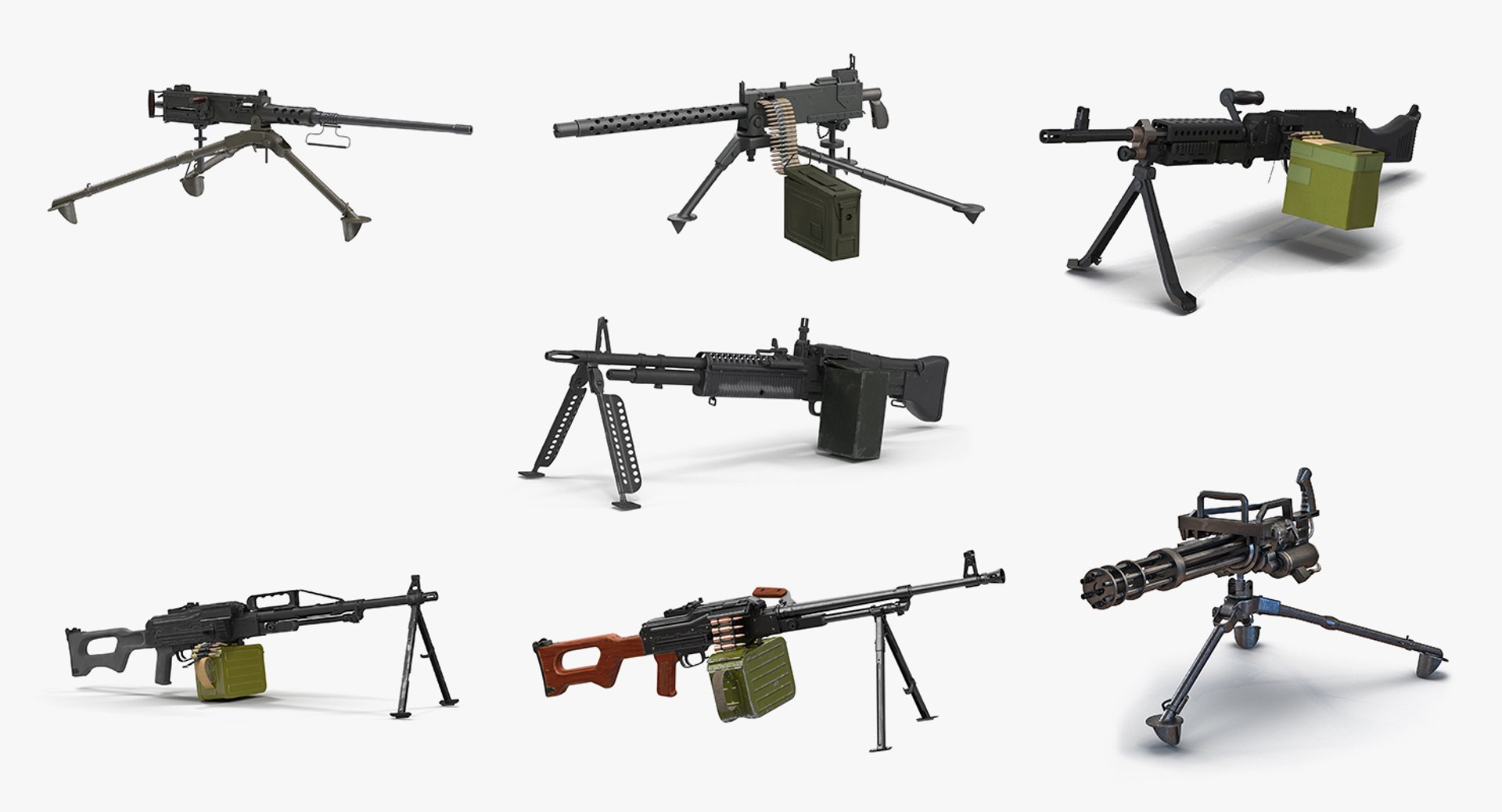 3D machine guns model - TurboSquid 1230179