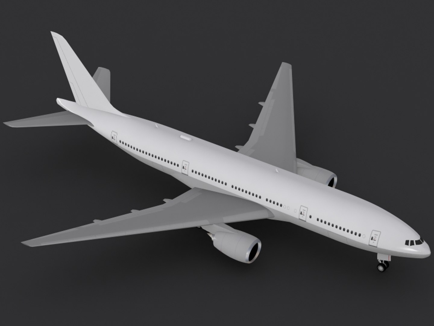 B 777-200 Airliner 777 3d Model