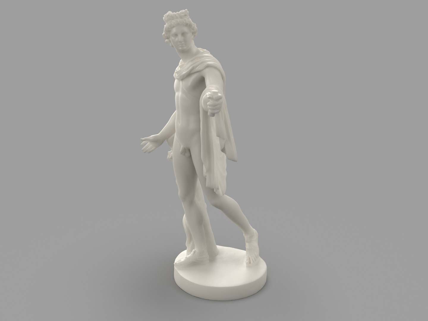 3D Model Roman Statue Sculpture Apollo - TurboSquid 1554369