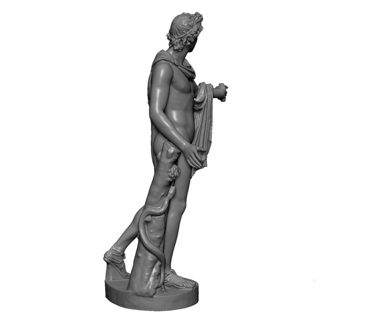 3D Model Roman Statue Sculpture Apollo - TurboSquid 1554369