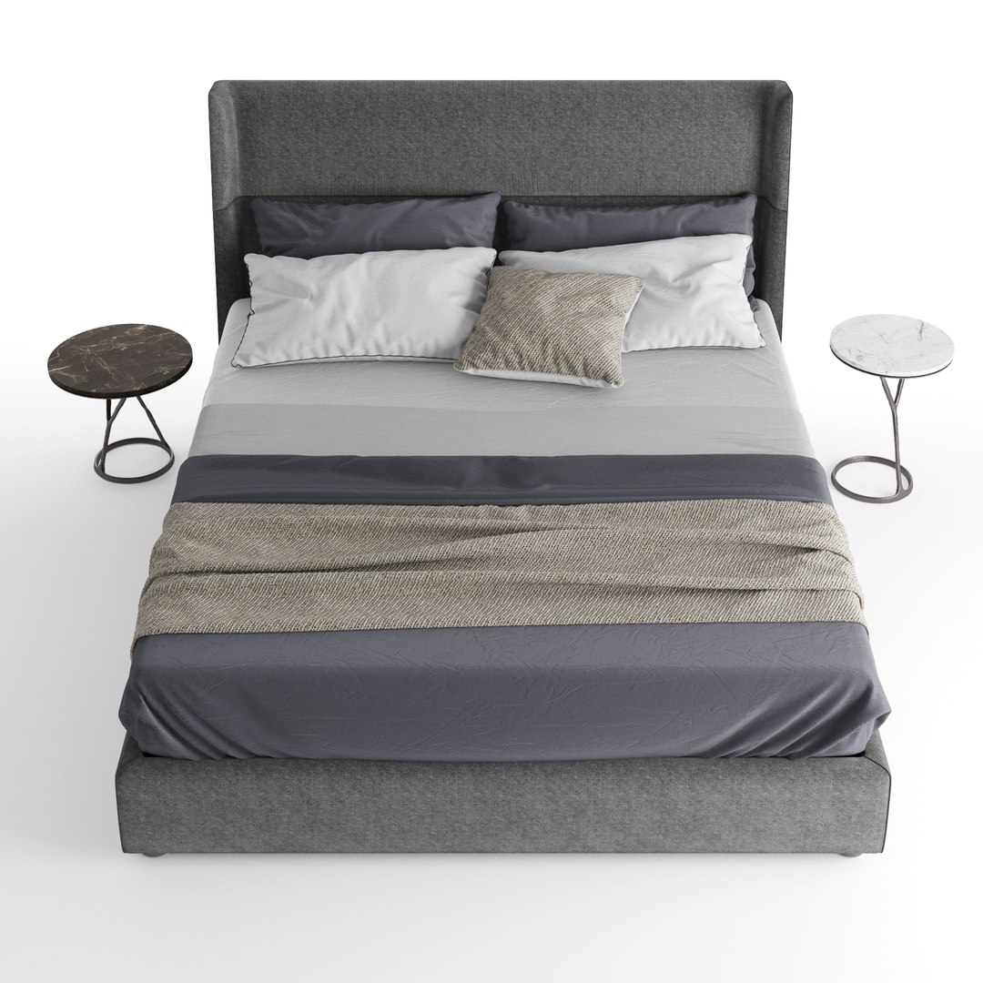 Poliform Chloe Bed Tables 3D Model - TurboSquid 1196413