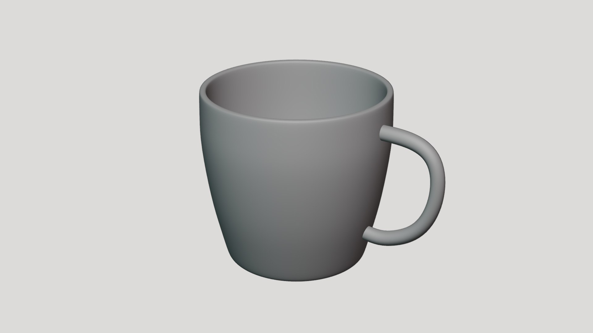 Basic Oval Cup - Geometry Only No Textures No Materials 3D Model ...