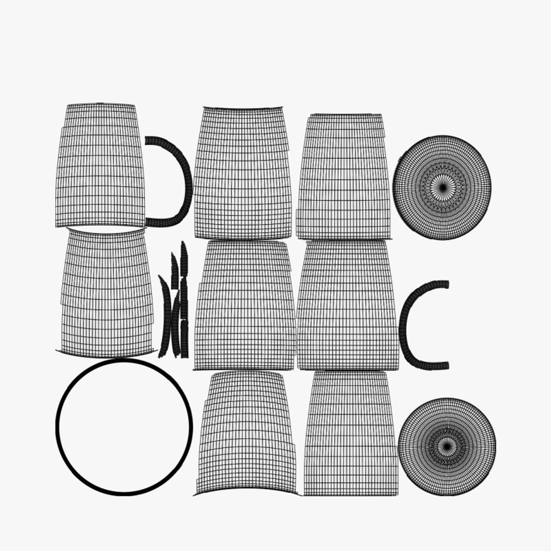 Basic Oval Cup - Geometry Only No Textures No Materials 3D Model ...