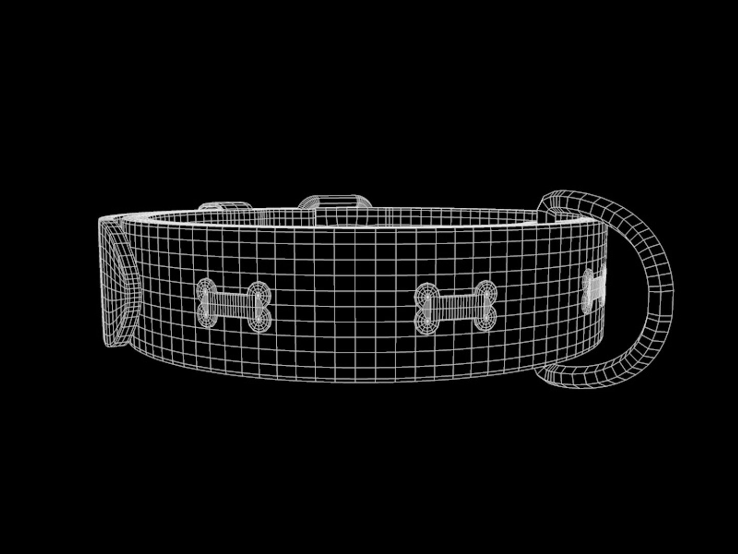 dog necklace 3d model