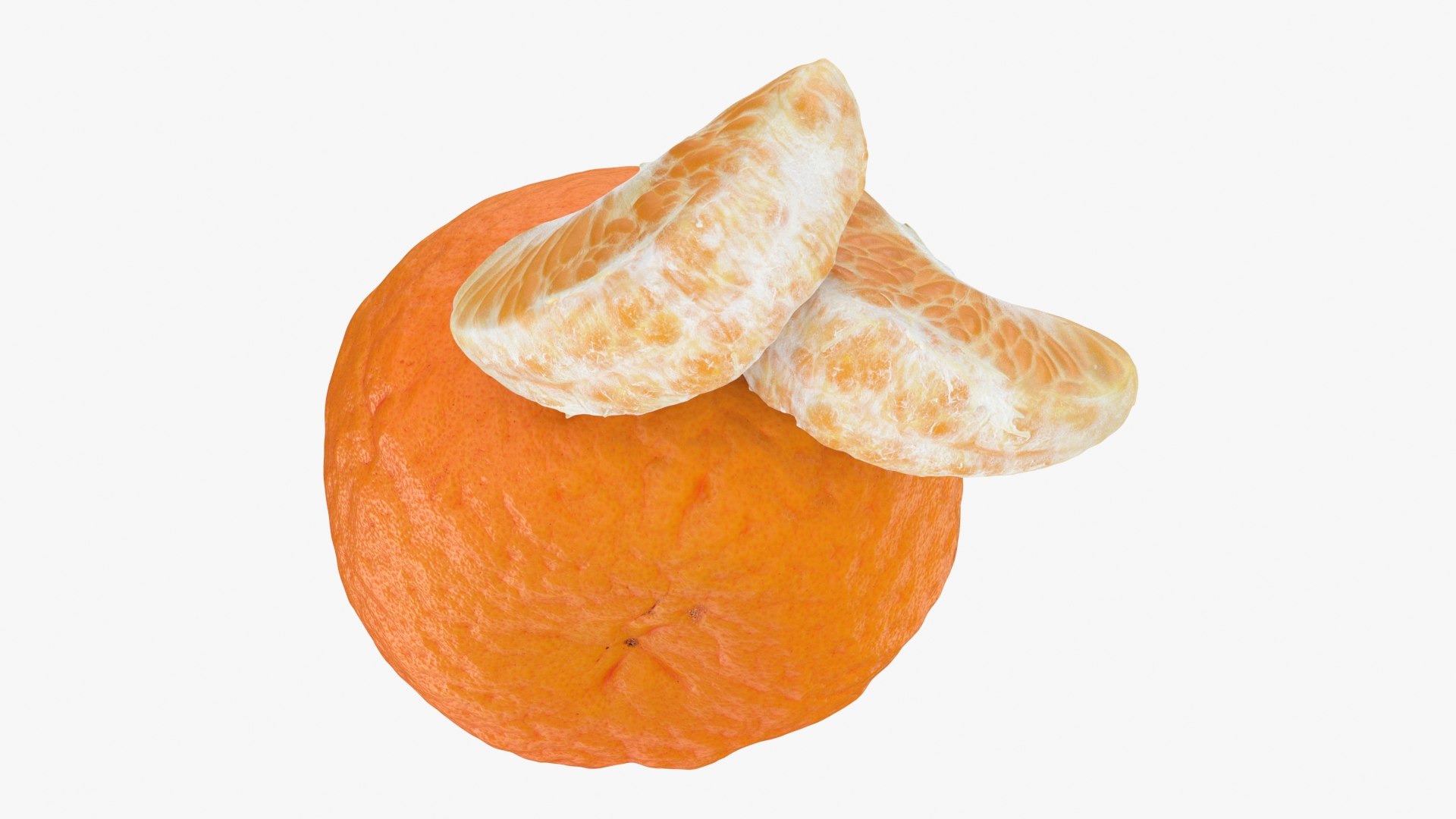 3D Whole Mandarin With Slice Model - TurboSquid 2247157