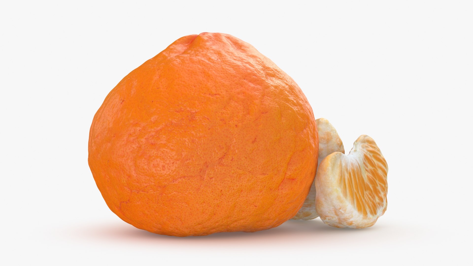 3D Whole Mandarin With Slice Model - TurboSquid 2247157
