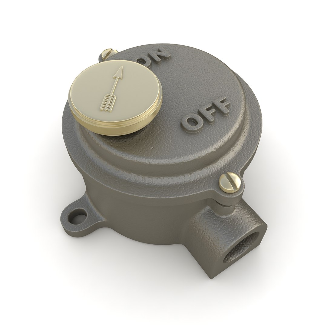 3d model vintage iron cast industrial